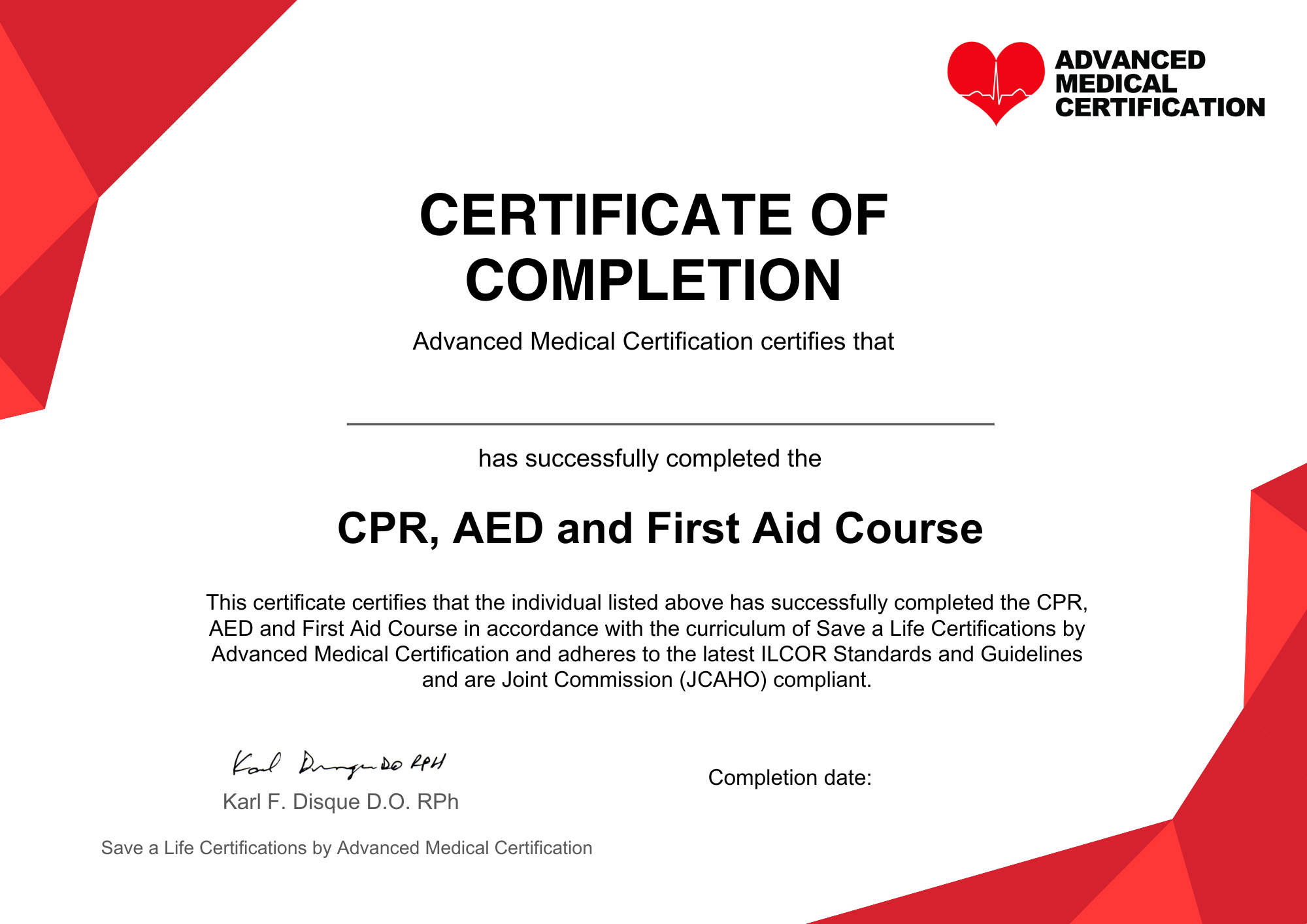 Free CPR Course - 100% Online